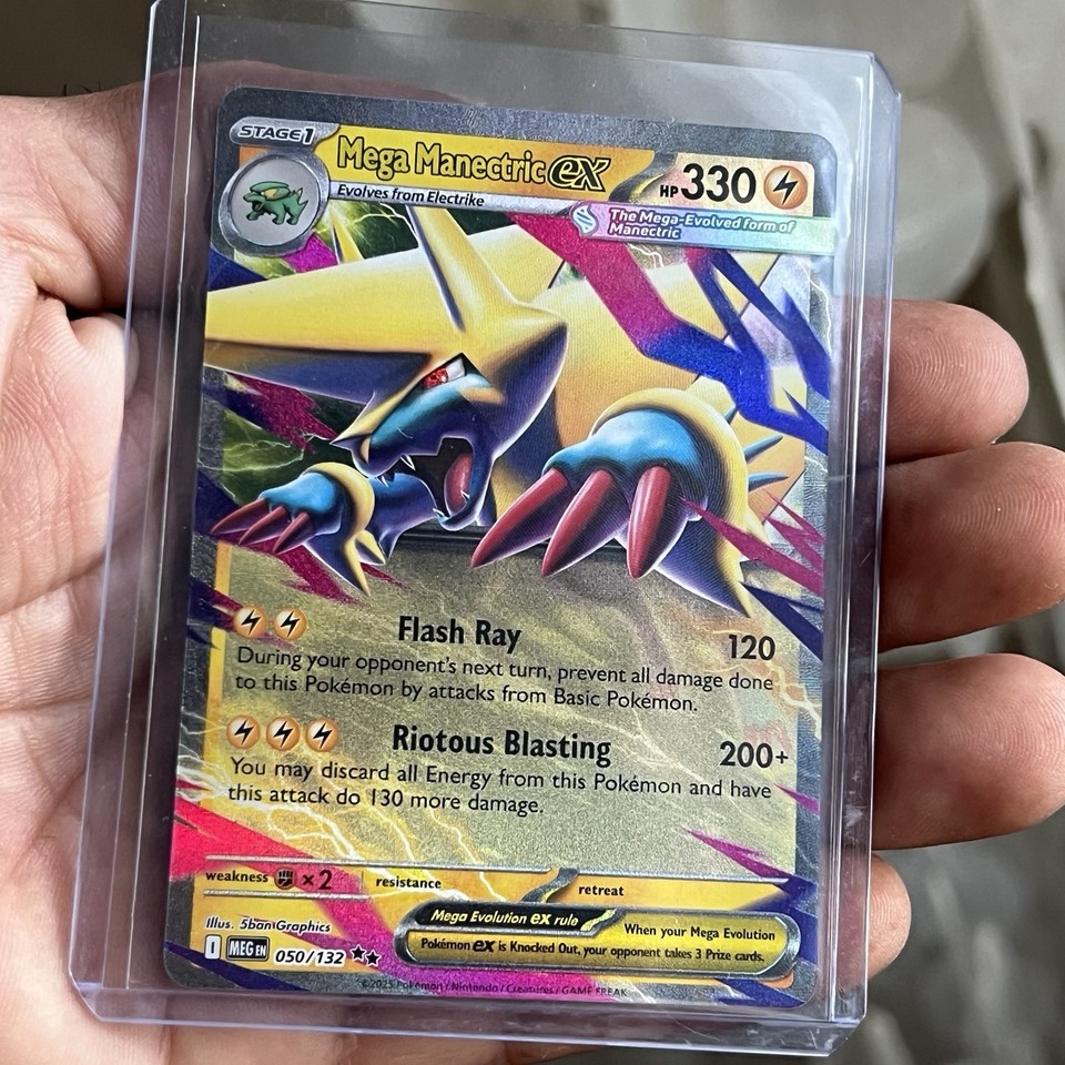 Mega Manectric EX 050/132 Near Mint Mega Evolution Pokemon TCG English ...