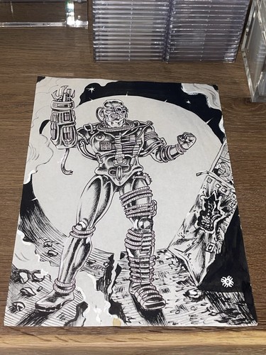 STAR TREK NEXT GENERATION 🎥 1992 Borg Original Drawing by David ...