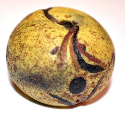 Antique Akoso Bodom African Powder Glass Eye Bead Black Core Ghana ...