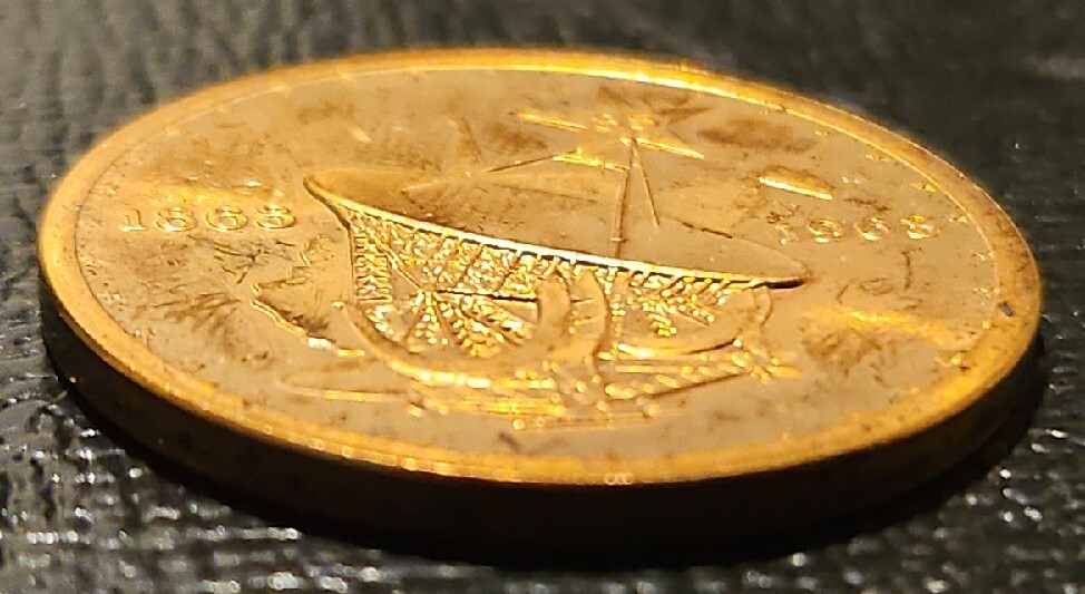 1963 WEST VIRGINIA SATELLITE DISH MEDAL CENTENNIAL COIN TOKEN WV 35TH ...