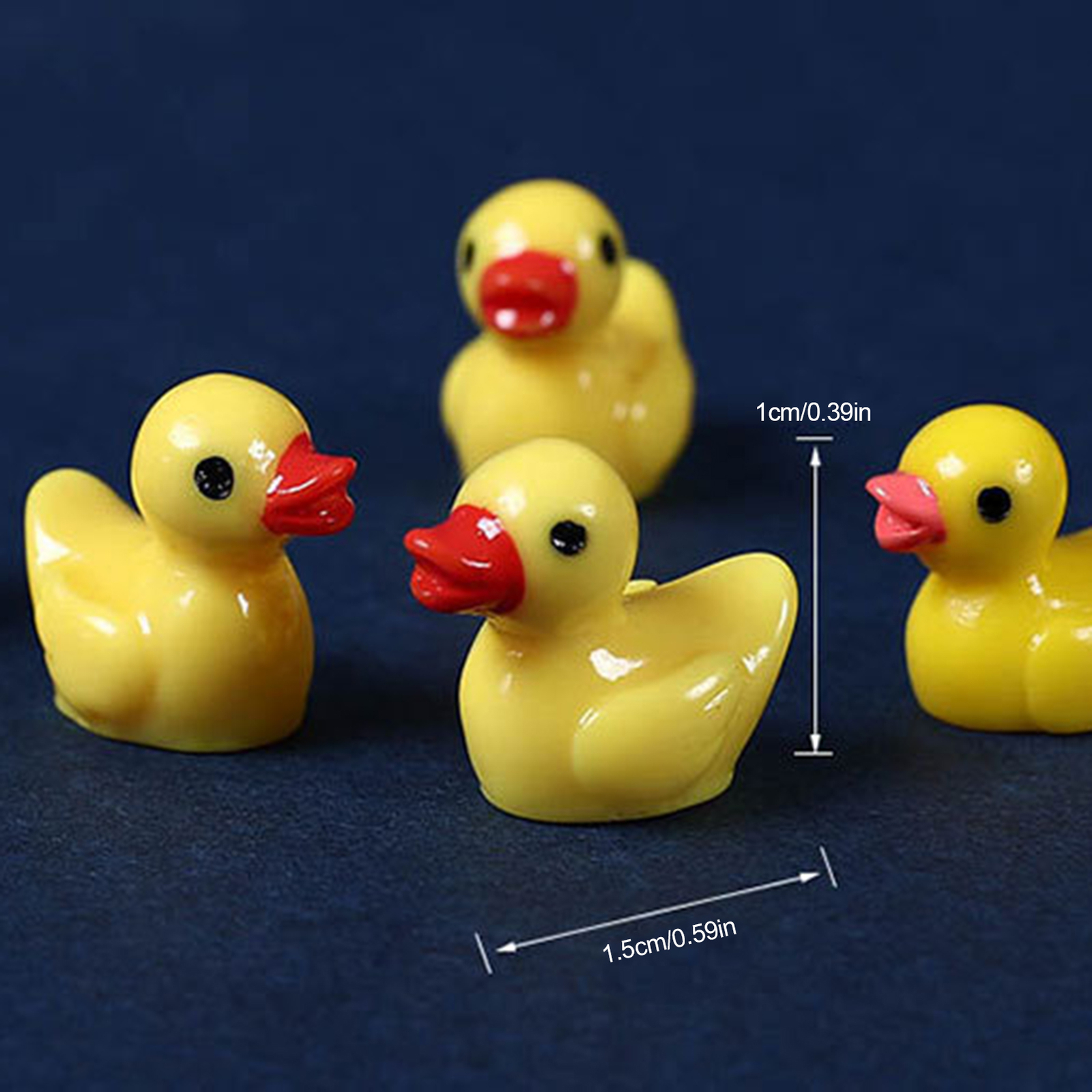 100X Mini Tiny Ducks Set Realistic Resin Ducks Christmas Birthday Party ...