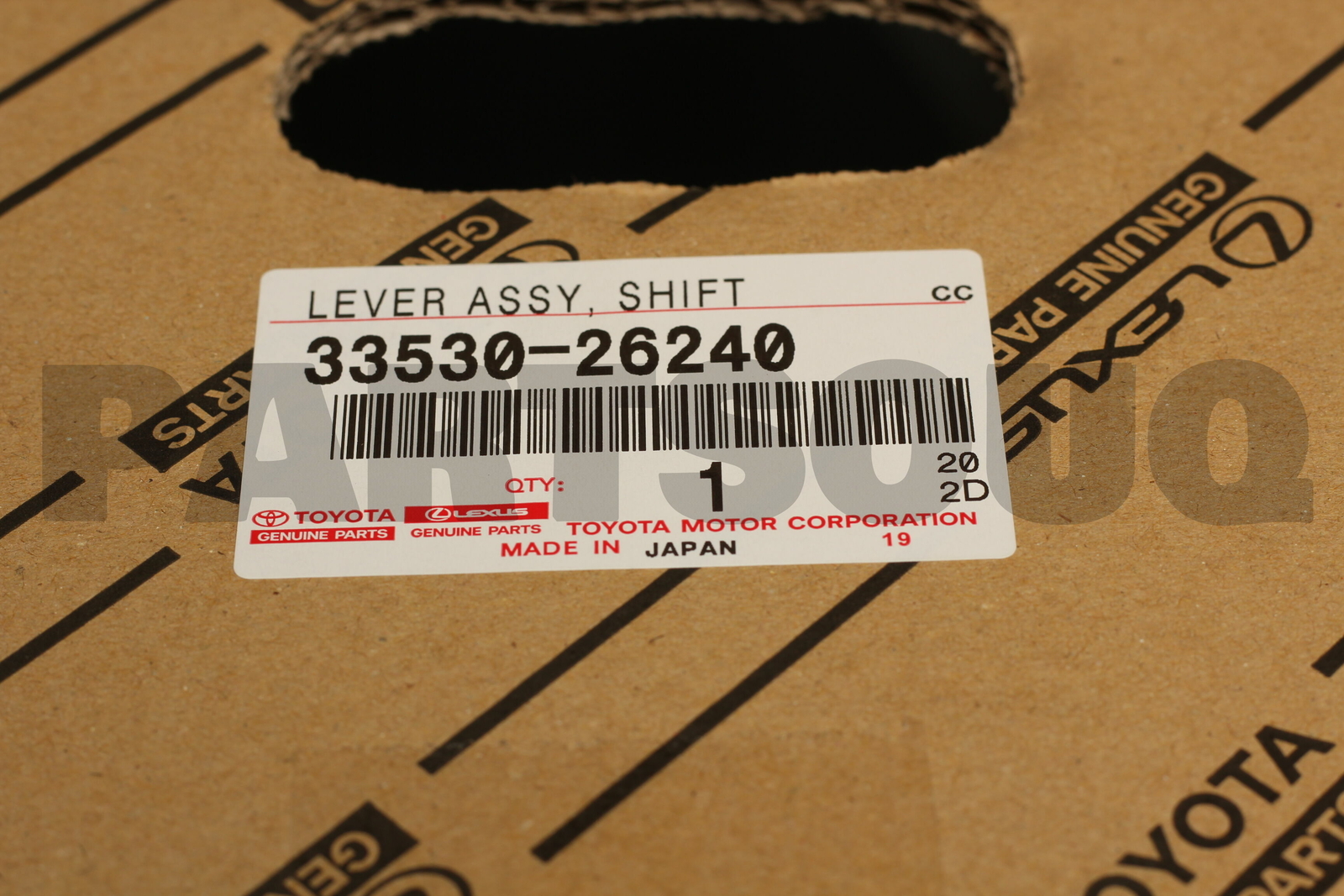 3353026240 Genuine Toyota LEVER ASSY, SHIFT (FOR FLOOR SHIFT) 33530 ...