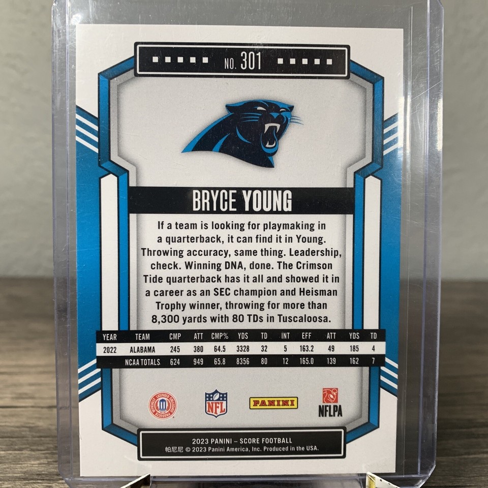 Bryce Young 2023 Score Rookie Card RC #301 Carolina Panthers H26 | eBay