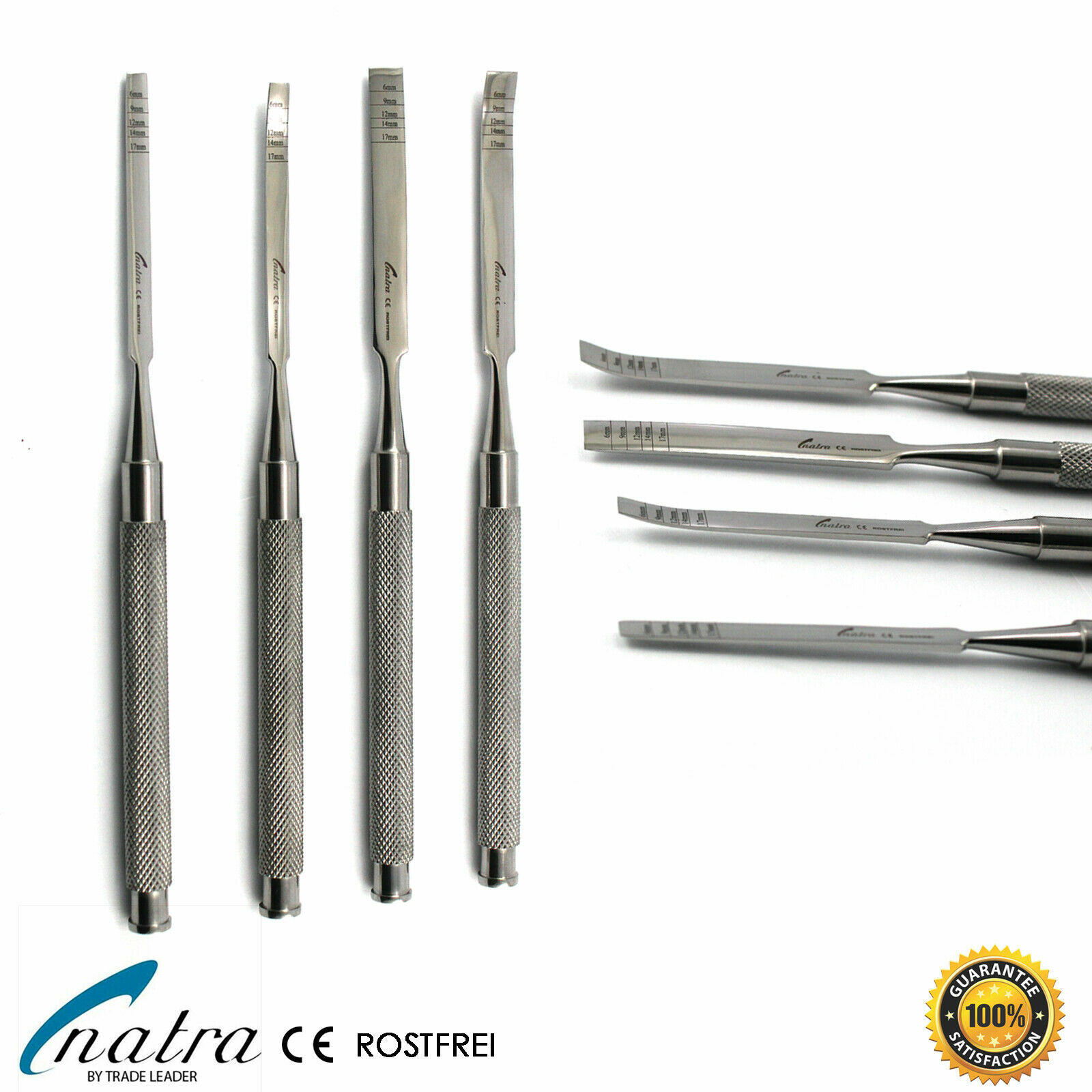 4 Dental Splitting Expanding Surgical Chisels Implat Bone Ridge Chisel ...