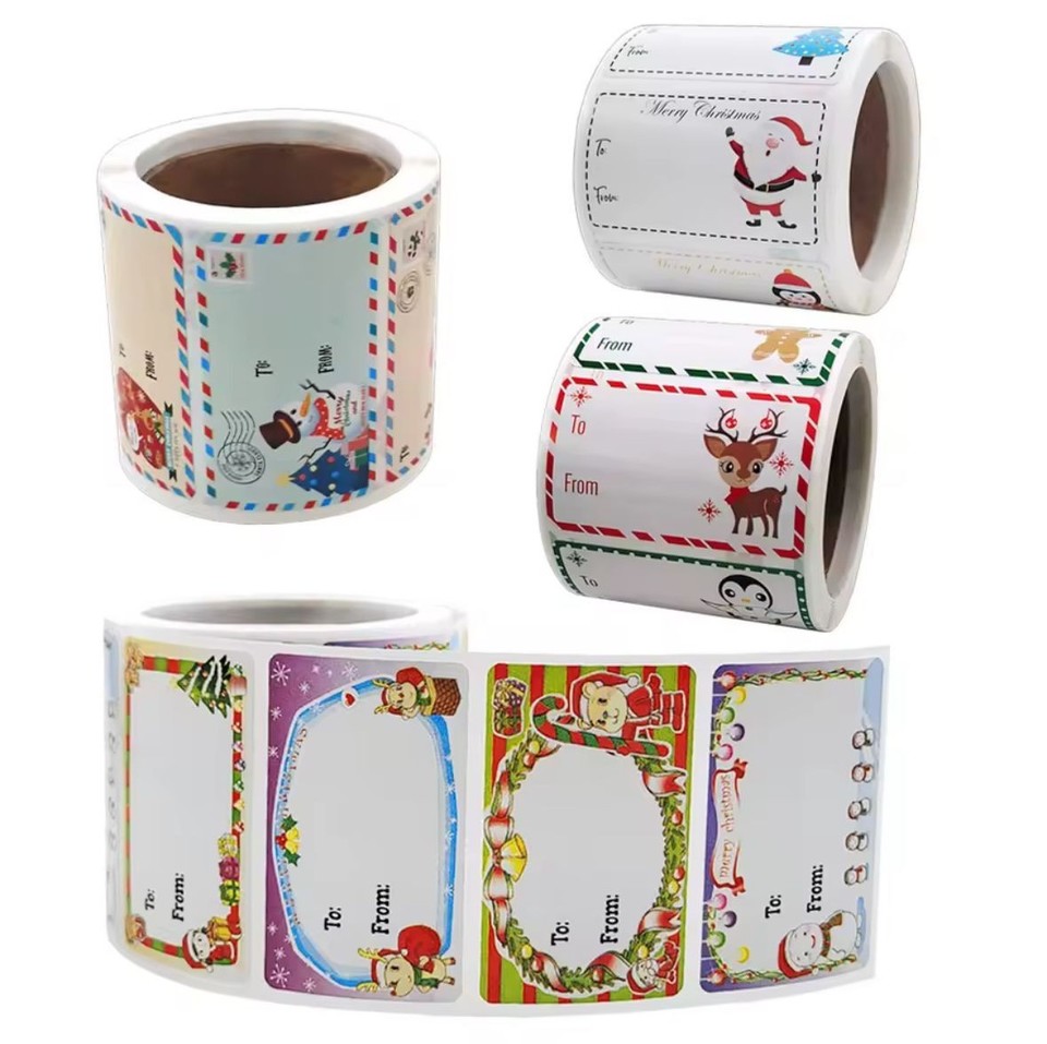 Christmas Name Labels/Gift Tags Self Adhesive Label Xmas Present ...