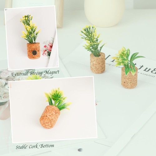14 PCS Plant Fridge Magnets Mini Succulent Artificial Plants ...