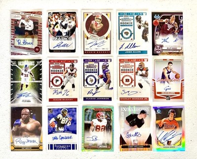 Autograph Auto (15) Card Lot Rookie RCs Multi-Sport MLB NFL NBA BOXING ...