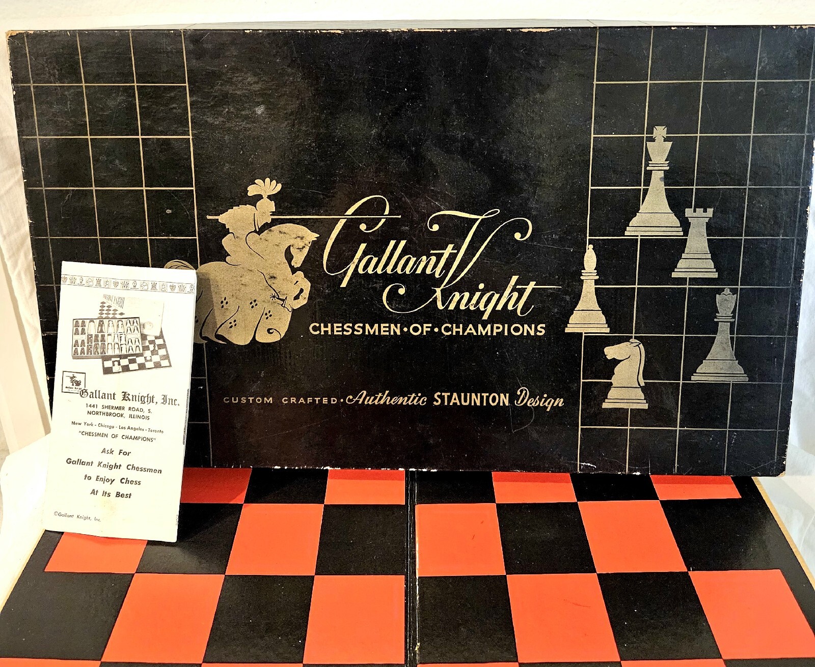 Vintage 1975 Gallant Knight Chessman of Champions Chess Game Set Board ...
