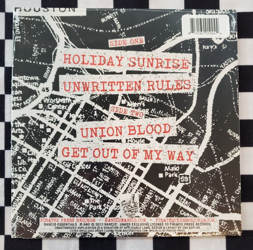 Holiday Sunrise/Unwritten Rules/Union Blood/Get Out Of My Way 7" Rancid ...