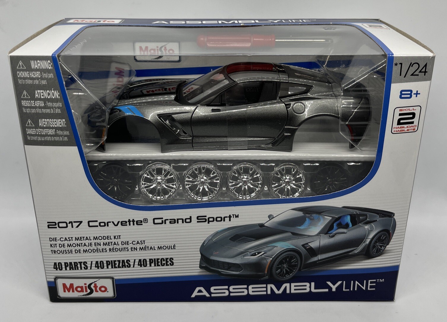 MAISTO 1:24 Assembly Line 2017 Corvette Grand Sport Die-Cast Metal ...