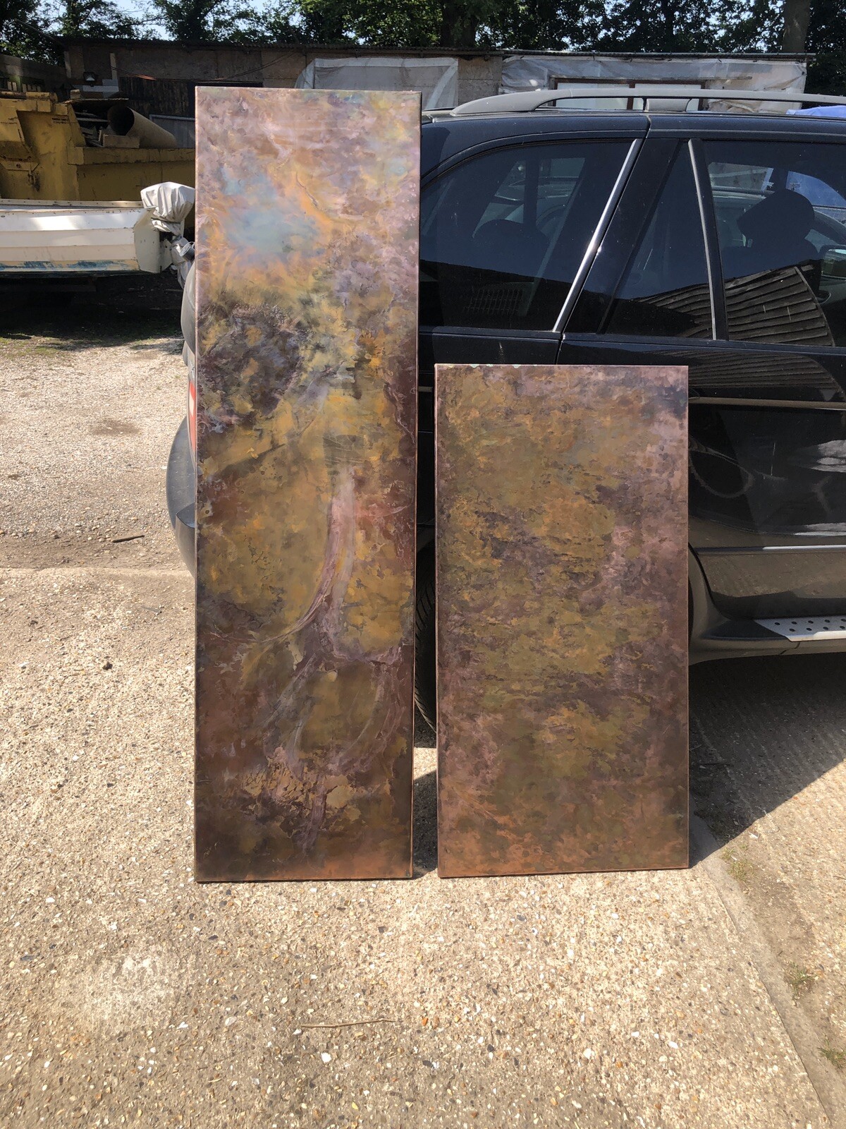 Vertical Distressed Copper Designer Radiator Made To Order 500/1800mm ...