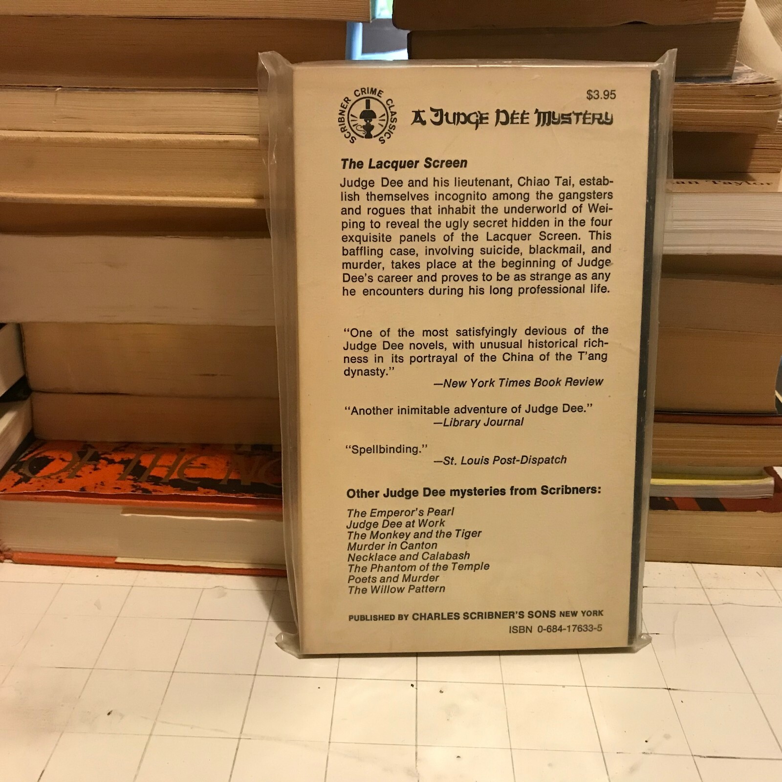 The Lacquer Screen a Chinese Detective Story Robert Van Gulik judge dee ...