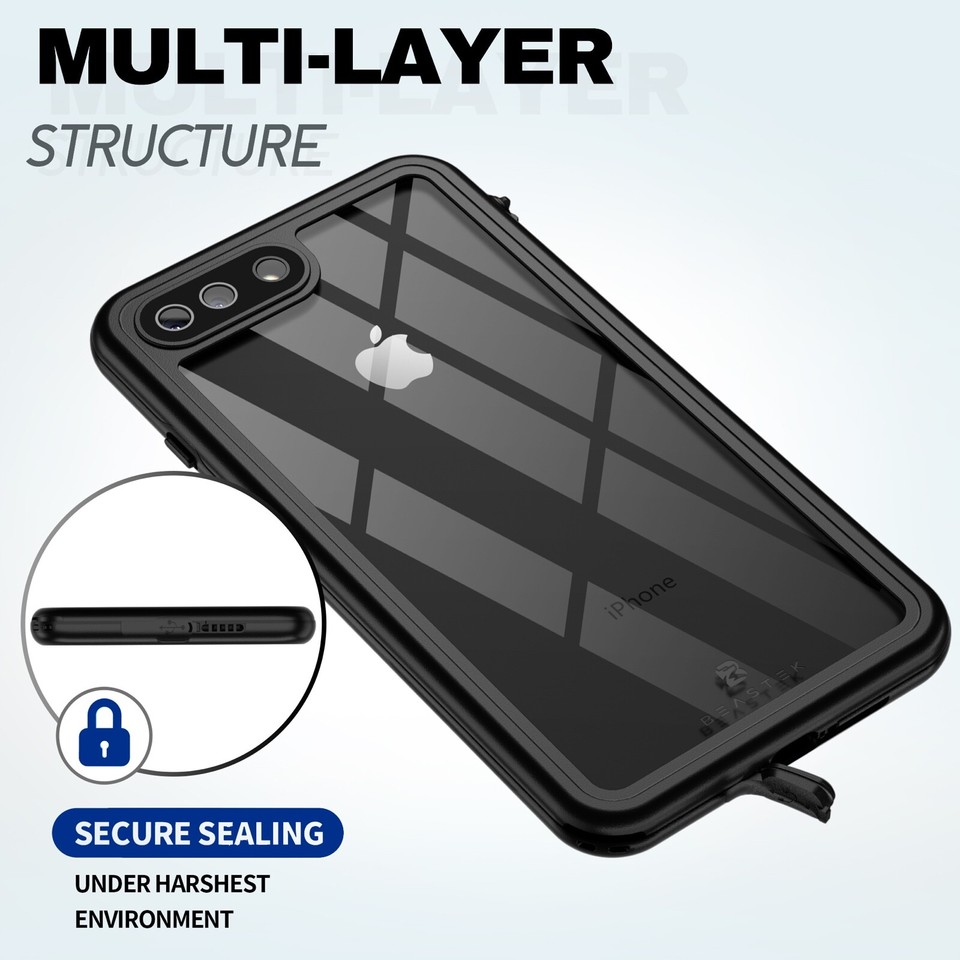 Waterproof Case for Apple iPhone 7 & 8 Plus Shockproof Dirtproof Series ...