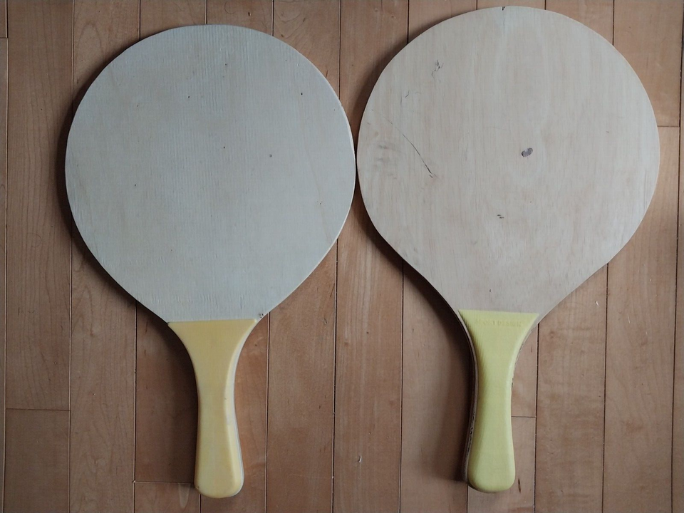 2Vintage Large Prokadima Sport Design Wooden Paddle Racket Ball Set ...