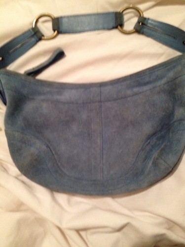 Authentic Coach Powder Silver Blue Small Hobo Bag | eBay