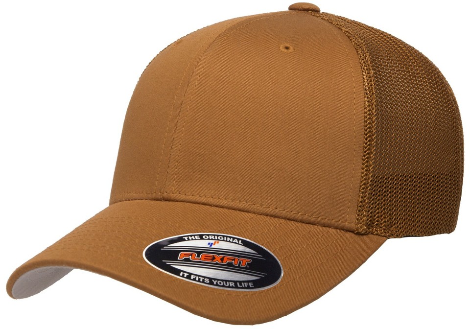 Flexfit Trucker Hat 6511 Fitted Mesh Baseball Cap Plain Blank Flex Fit ...