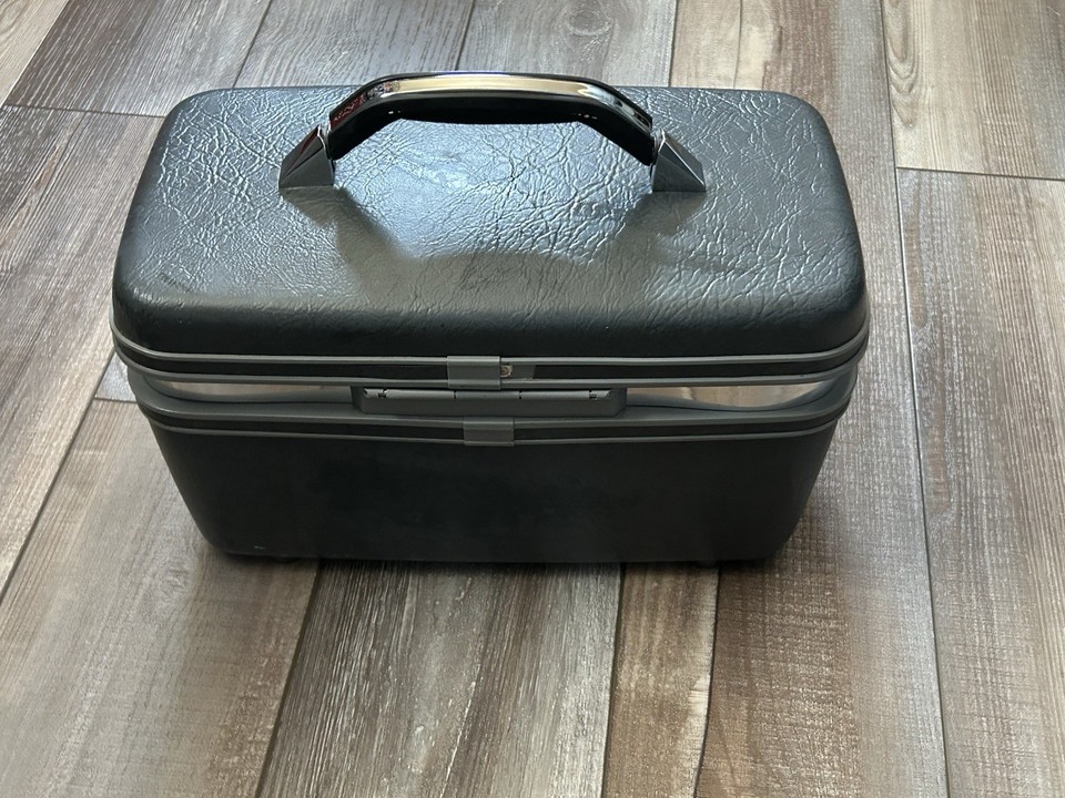 Vintage SAMSONITE Profile II Dark Gray Carry-on Makeup Case/Mirror/tray ...