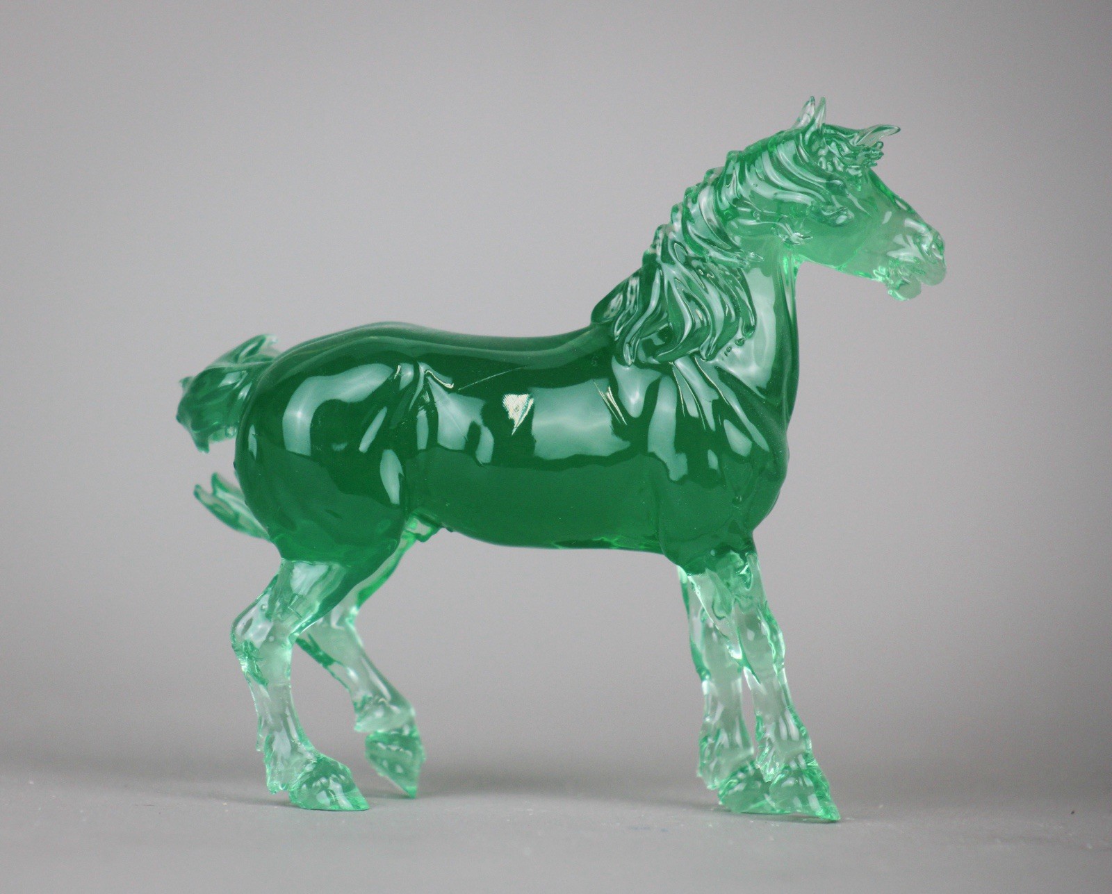 Clearware Light Green ShatterPoint Mustang Stallion ~Breyer Stablemate ...