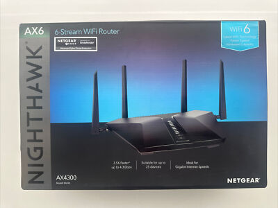 NETGEAR Nighthawk AX6 6-Stream AX4300 Wi-Fi Router RAX45-100NAS ...