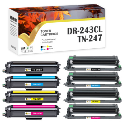 DR243CL Drum +TN247 SET Toner Fits For Brother HL-L3230DW HL-L3210CW ...