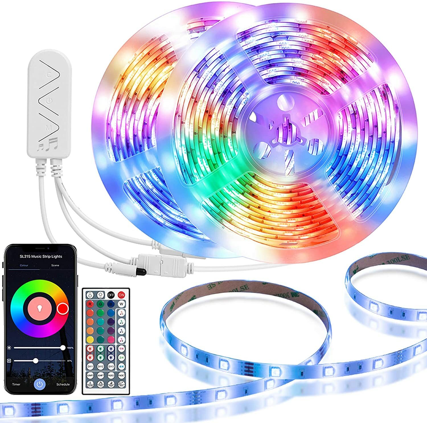 RGB Color Changing Led Strip Lights Smart App Controlled With Remote UK ...