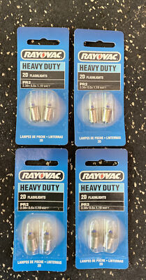 4 PACK of Rayovac PR2 2D Flashlight Bulbs | eBay