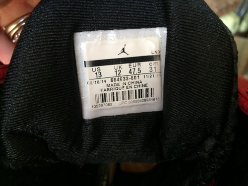 Nike Air Jordan Ln3 basketball Black/Red Men shoes Sz 13 US Defect | eBay