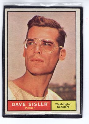 1961 DAVE SISLER - Topps Baseball Card # 239 - Washington Senators ...