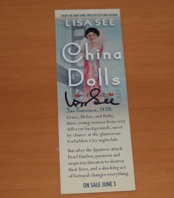 AUTOGRAPH Lisa See firmato AUTOGRAPHE SEGNA LIBRO RARE BOOK HAND SIGNED ...