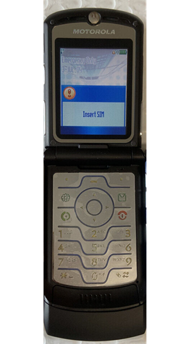 Black Motorola Razr V3 Flip Bluetooth MP4 Video Unlocked GSM Mobile ...