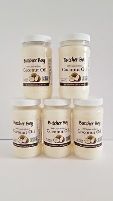 5x Butcher Boy Coconut Oils 100% Pure Refined Non-GMO Non-Hydrogenated ...