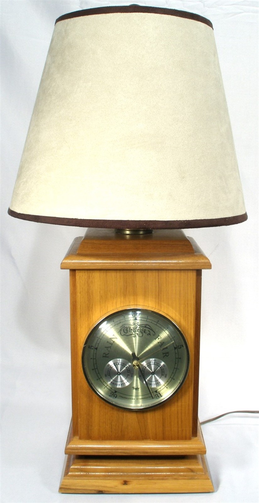 VINTAGE UNIQUE TAYLOR BAROMETER THERMOMETER WOOD DECOR MODERN TABLE ...