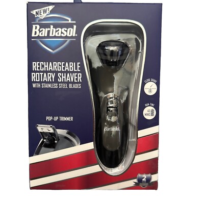 Barbasol Men's Rechargeable Rotary Shaver with Pop-up Trimmer - Brand ...