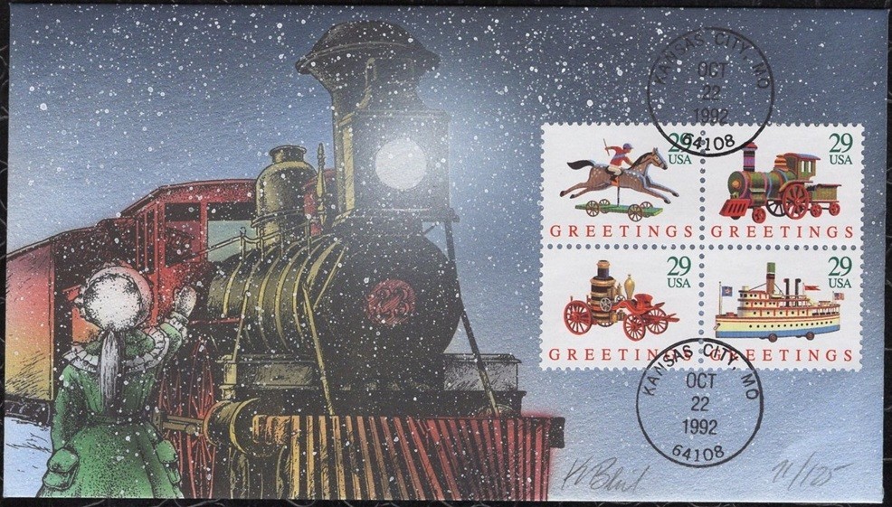 KENDAL BEVIL Hand Painted : 1992 Vintage Christmas Toys - with a Full ...