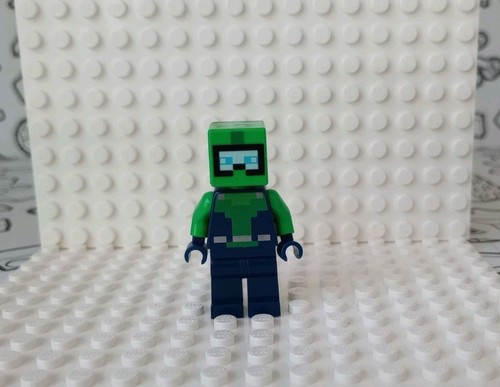 LEGO Minecraft Green/Blue Diver Player Explorer Minifigure 21247 H13 | eBay