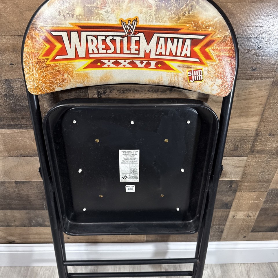 WWE WWF Wrestlemania 26 Ring Side Padded Chair XXVI 2010 John Cena ...