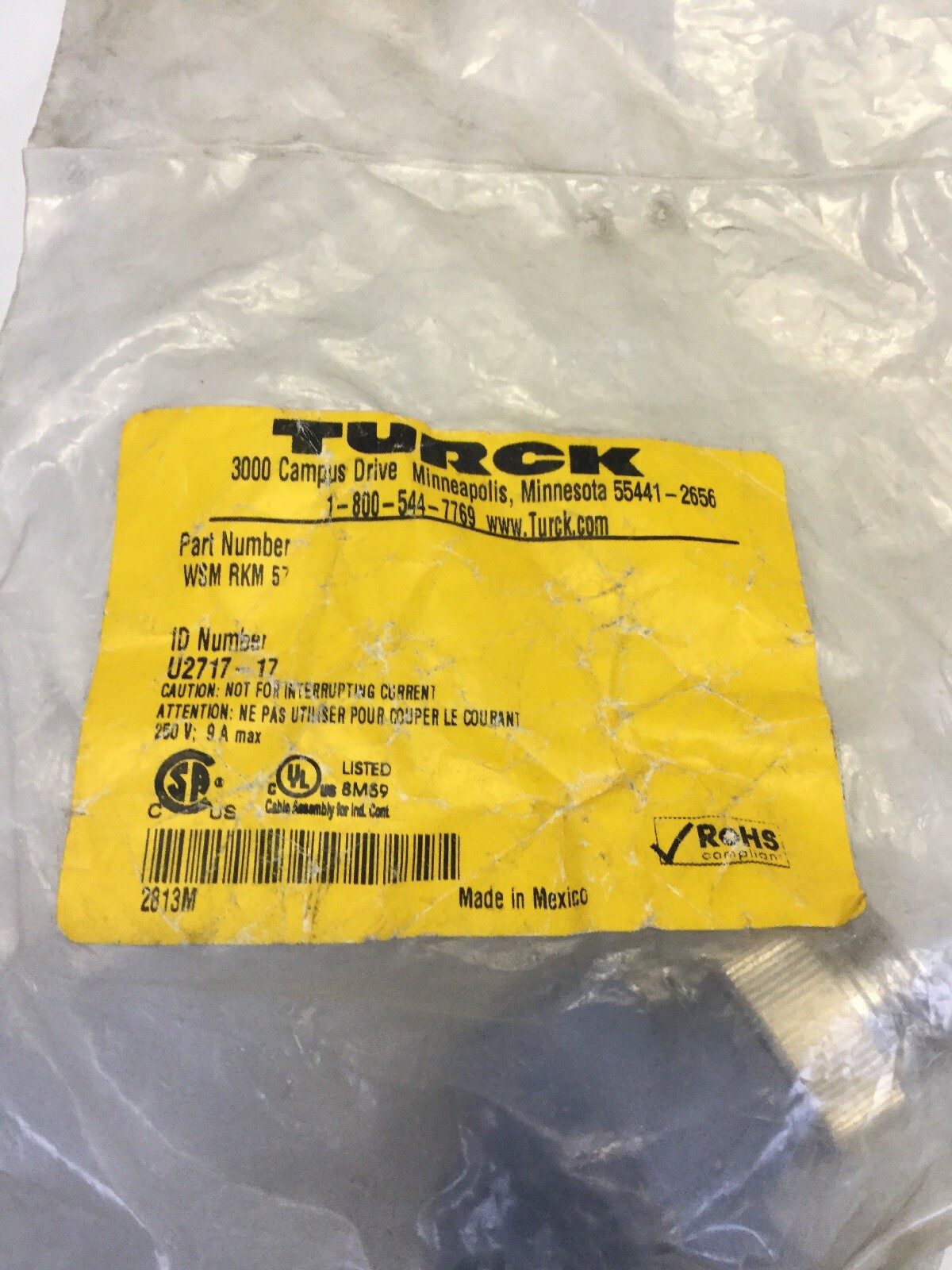 Turck WSM RKM 57 MINIFAST T Connector U2717-17 0204u for sale online | eBay