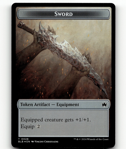 FOIL - MTG Sword Manifold Mouse Double-Sided Token - Bloomburrow | eBay