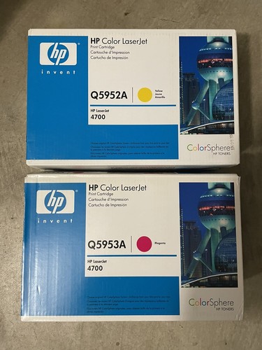Genuine HP Q5952A Yellow & Q5953A Magenta Toner Cartridges (643A ...