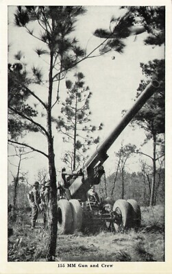 US 155mm M1A1 Long Tom Mobile Heavy Artillery Field Gun And Crew 1940s ...