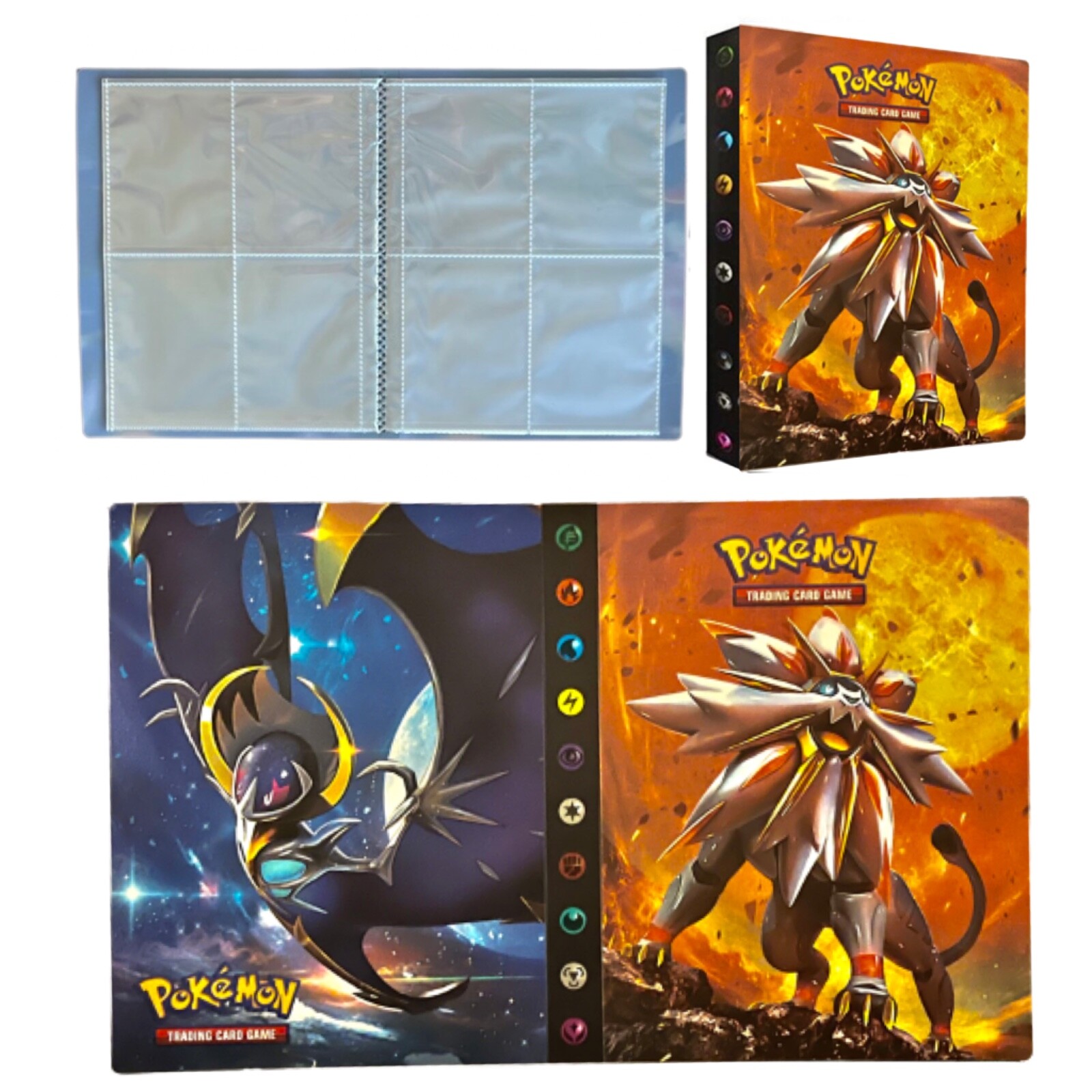 Pokemon cards book（Medium Size) collection card sleeve case binder kids ...