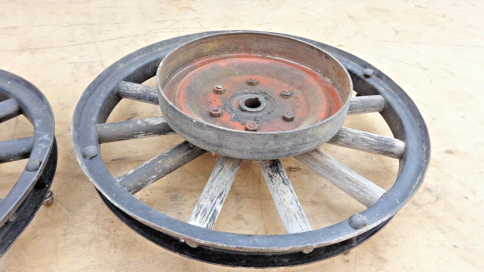 1926-1927 Ford Model T 21" Rear Wood Spoke Wheels Hubs Drums Original ...