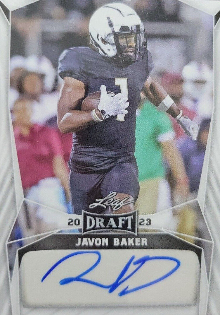 2023 Leaf Draft - Autographs #BA-JB5 Javon Baker (AU, RC) for sale ...