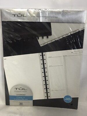 TUL Undated Daily Planner Pages Timed Format 50 Sheets (9275947) 8.5" X ...