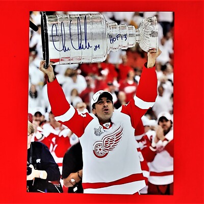 Autographed Chris Chelios Detroit Red Wings Stanley Cup Photo - X2 | eBay