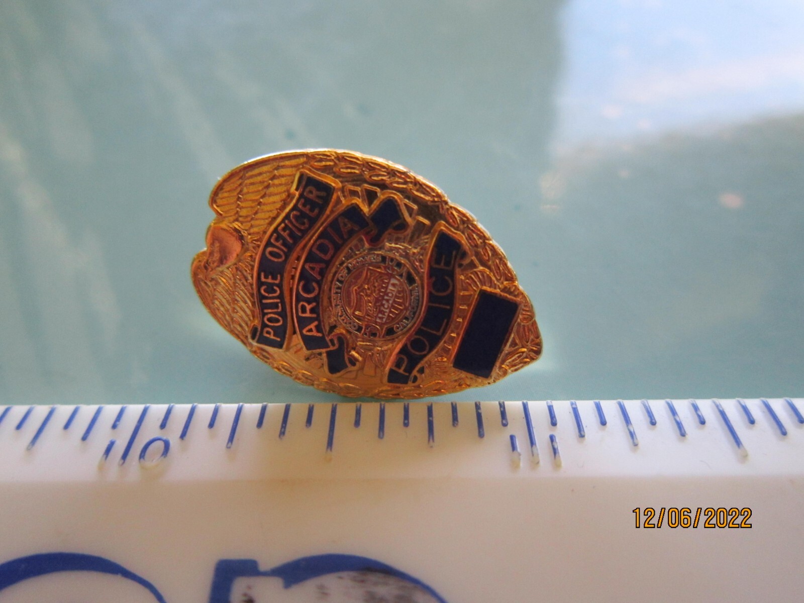 ARCADIA California mini 1" miniature Police Lapel hat Pin Tie Tac ...