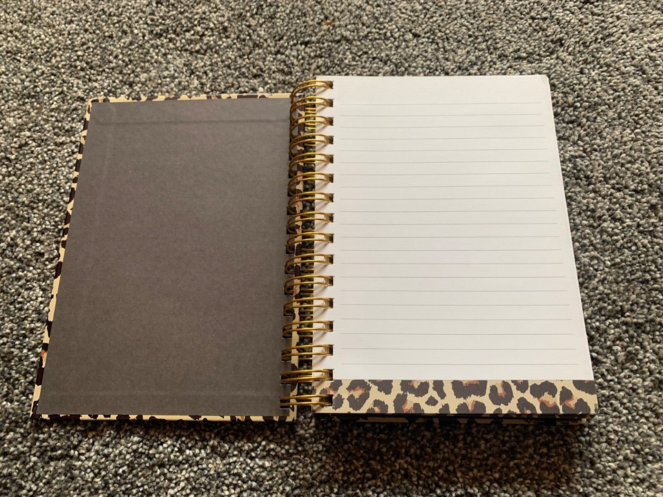 Design poppers Spiral Notebook leopard print Hardcover Journal New | eBay