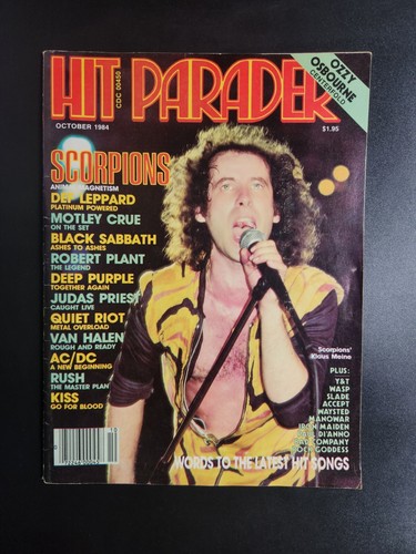 Hit Parader Magazine Oct 1984 KISS Scorpions Sabbath AC/DC Rush Van ...