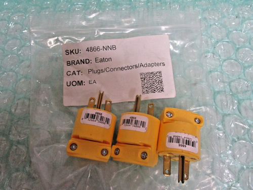 NEW LOT OF 3 Cooper Wiring Devices Inc. Commercial Grade 2-Pole Plug ...