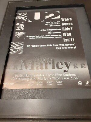 U2/Bob Marley Rare Original Radio Promo Ad Framed! | eBay